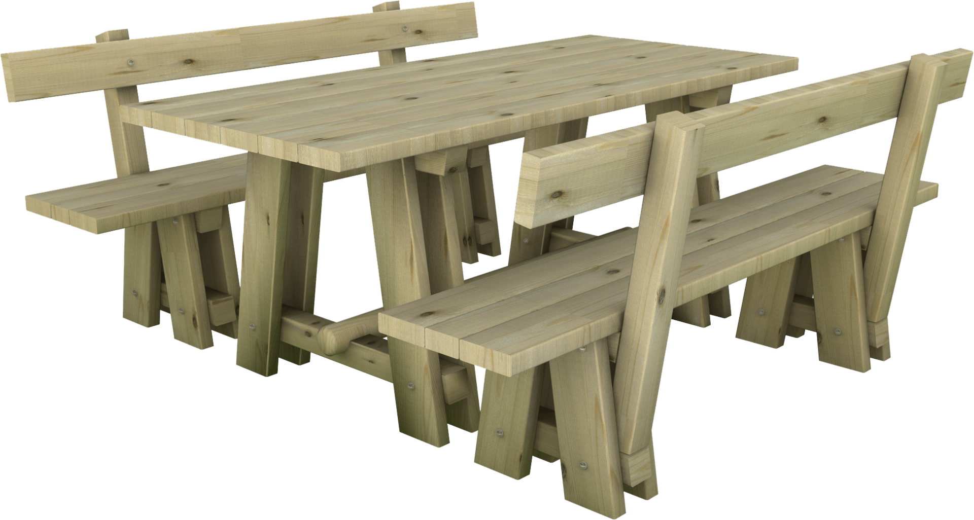 Set Lancillotto con schienale | Linea Montanalegno | ILT